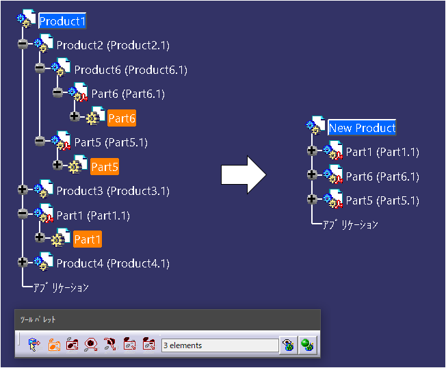 Productから作成したCATPartを元のProduct構成に戻すマクロ｜CATIAマクロの作成方法 | LiCLOG