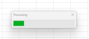 【VBA×WindowsAPI】不確定なプログレスバーを作成する | LiCLOG